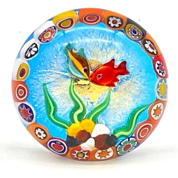 Murano | Art | Murano Italy Art Glass Aquarium With Goldfish And Sun ...